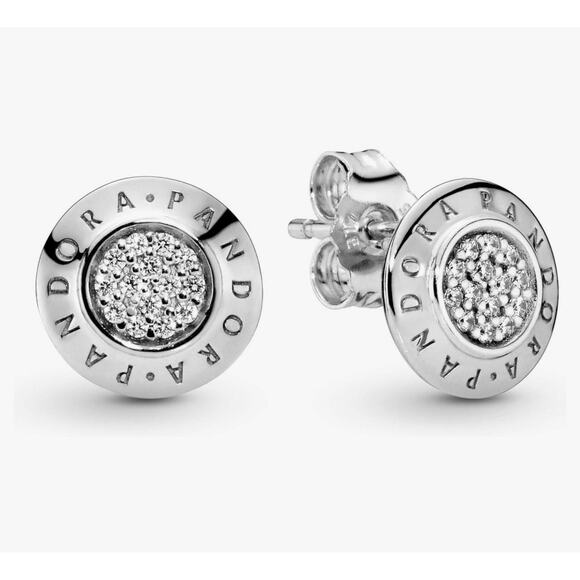 Pandora | Jewelry | Authentic Pandora Sparkling Pandora Logo Pave 925 ...